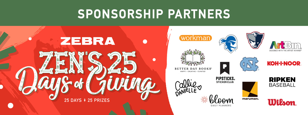 ZEBRA PEN KICKS OFF ANNUAL ZEN’S 25 DAYS OF GIVING SWEEPSTAKES – Zebra Pen