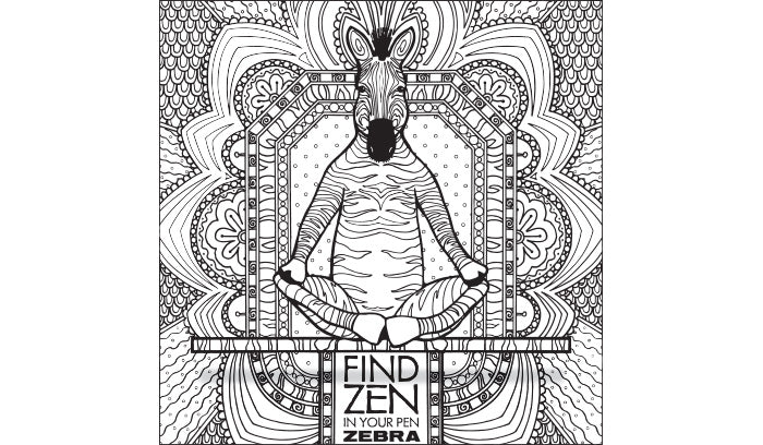 Find Zen - Advanced Coloring Pages – Zebra Pen