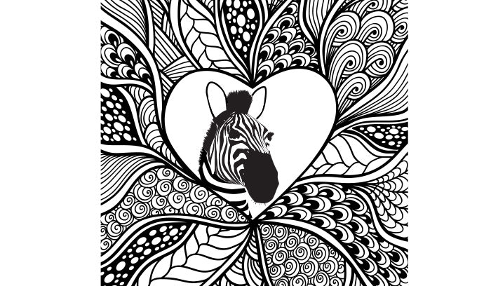 I Heart Zen - Intermediate Coloring Pages – Zebra Pen