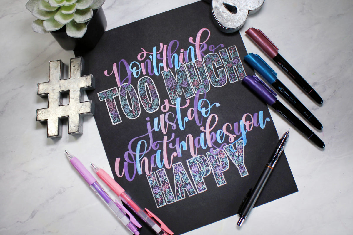 How to Make Bold Lettering and Calligraphy Pop on Black Paper – Zebra Pen