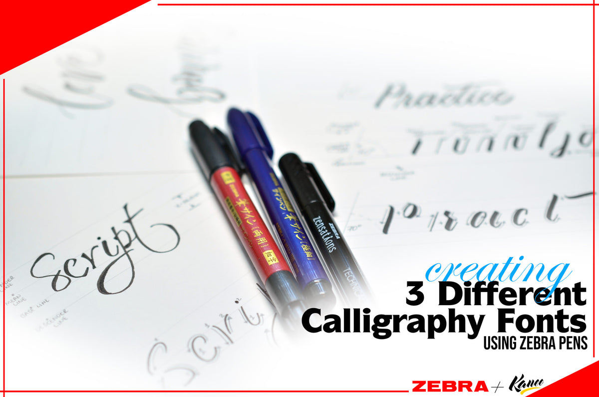 3 Modern Calligraphy Styles Using Zebra Pens