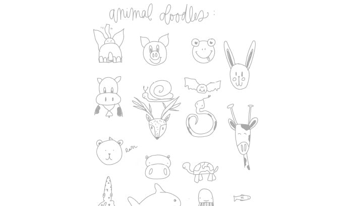 Animal Doodle Template – Zebra Pen