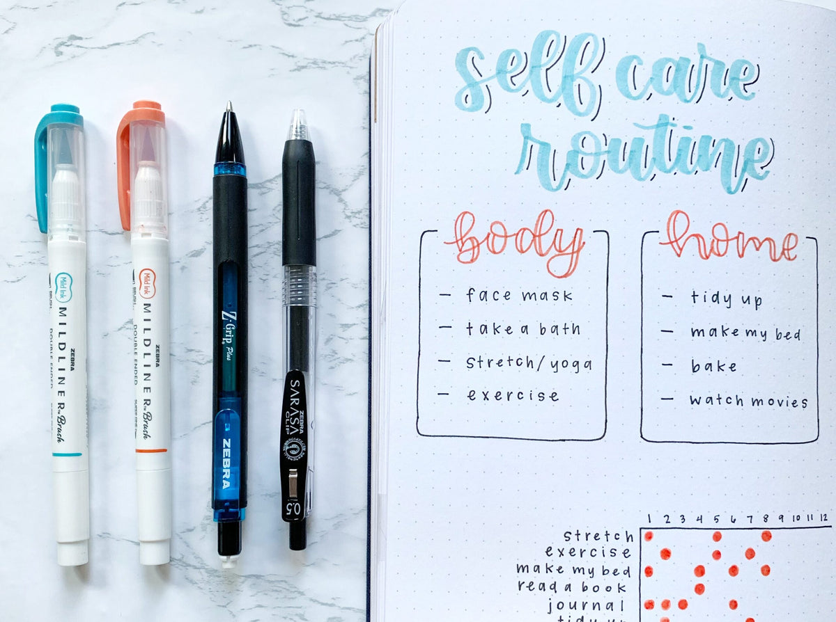 How to Use A Bullet Journal for Your Self-Care Routine – Zebra Pen
