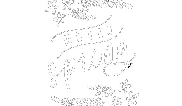 Hello Spring - Coloring Sheet – Zebra Pen