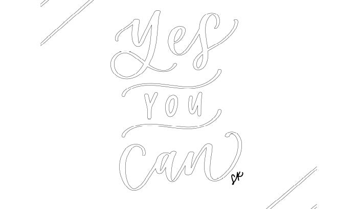 Yes You Can - Coloring Sheet – Zebra Pen