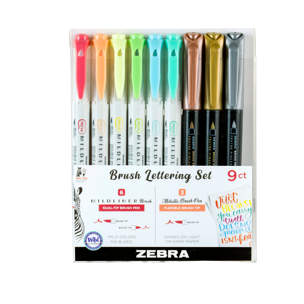 Brush Lettering Set Assorted 9pk – Zebra Pen